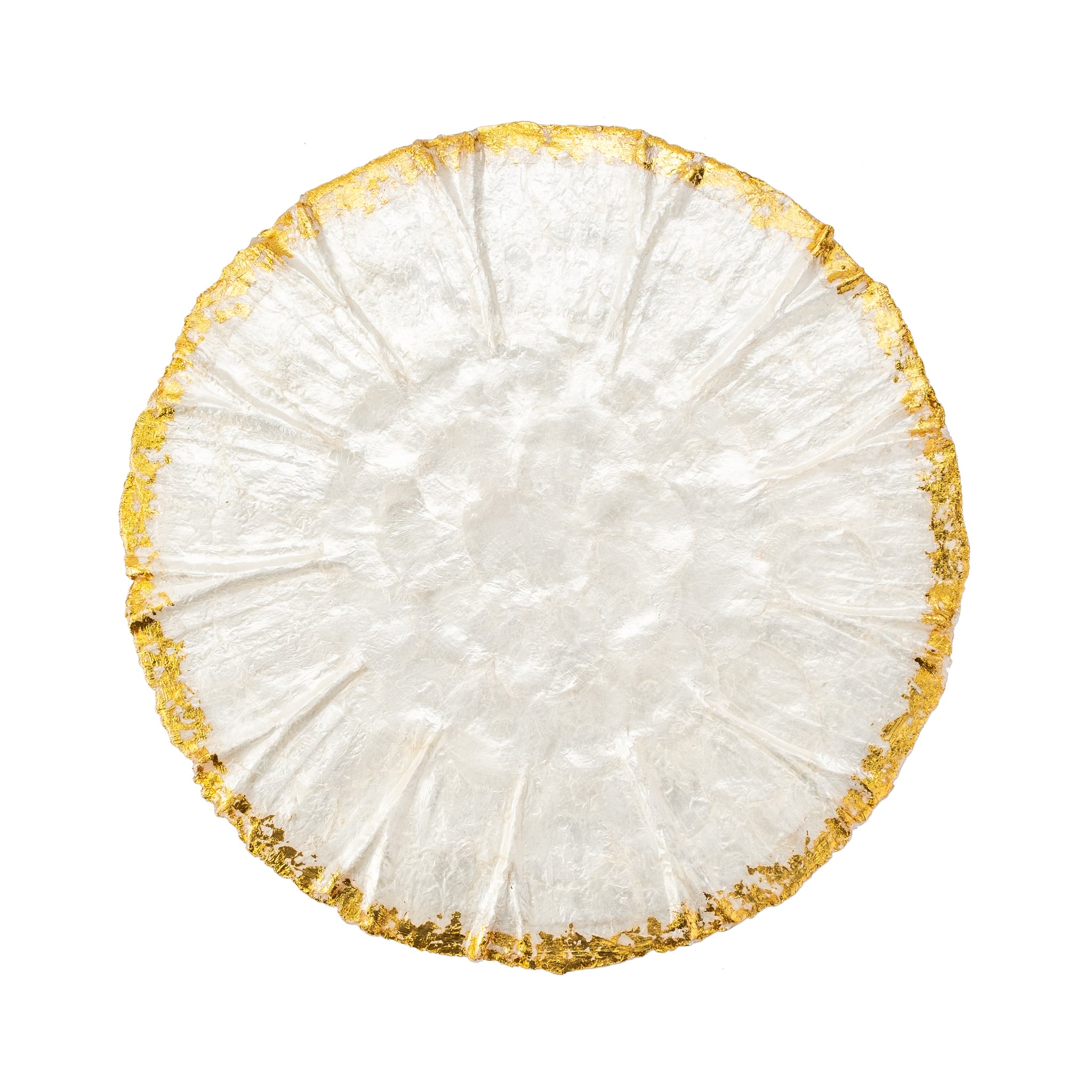 Gold Rimmed Pure Shell Round Placemat – Nomi K